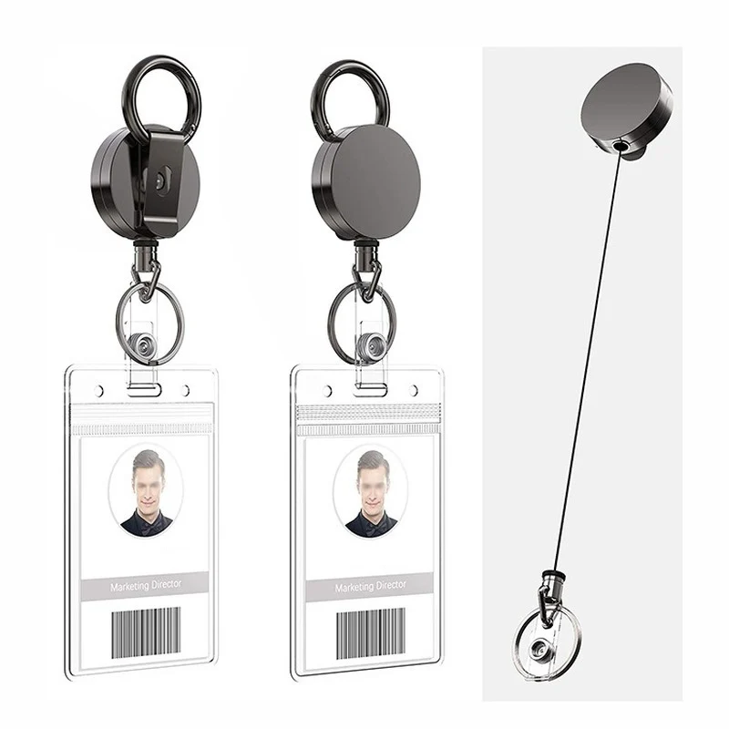 retractable-support-for-identification-card-women-men-s-Access-card ...