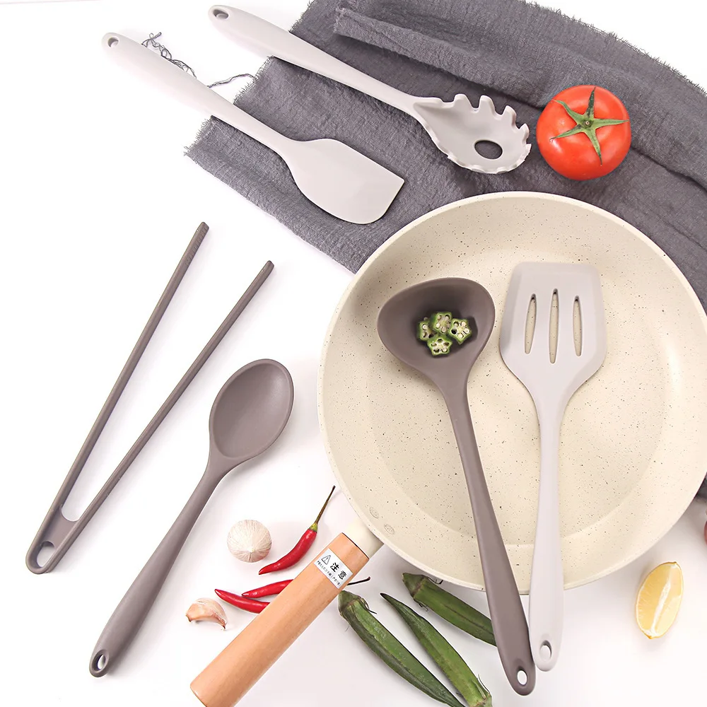 7PCS-Food-Grade-Heat-resisting-Non-stick-Pot-Silicone-Kitchenware ...