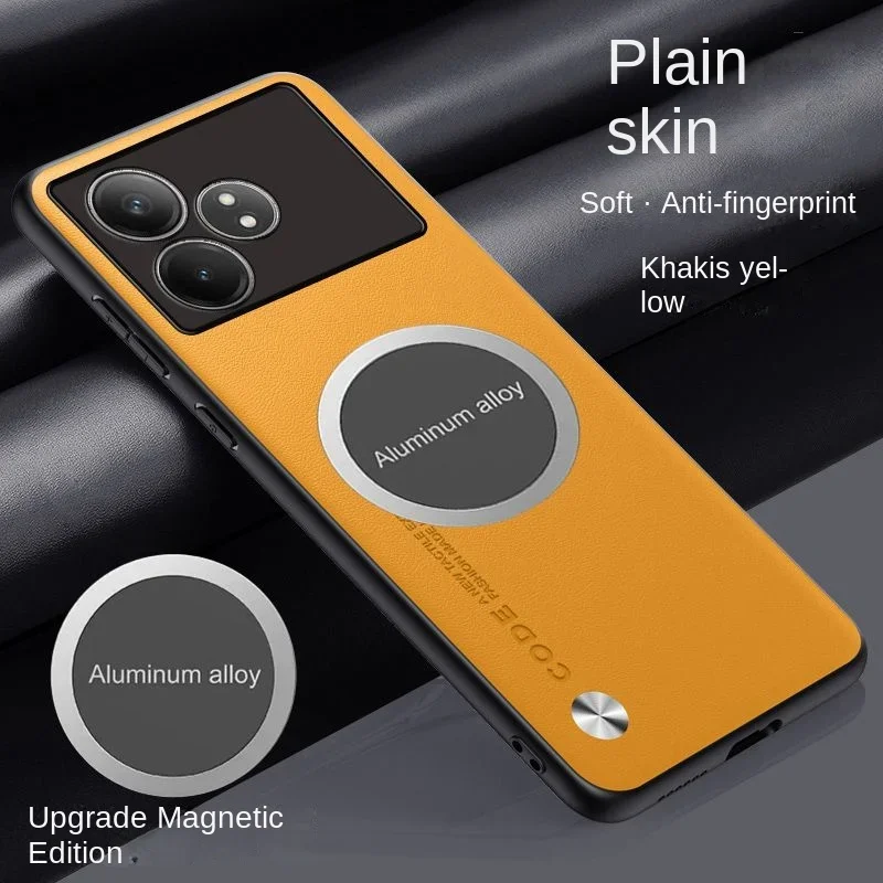 For OPPO Realme GT 6 6T Case Soft Vegan Leather Magnetic Protective ...
