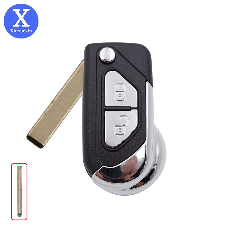 Xinyuexin Car Key Shell for Citroen DS3 2 Buttons Uncut VA2 Key Blade ...