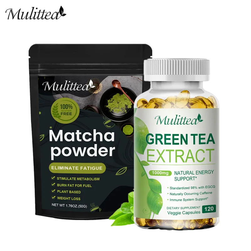 Mulittea-Matcha-Green-Tea-Capsule-plant-based-for-Digestion-and-fatigue ...