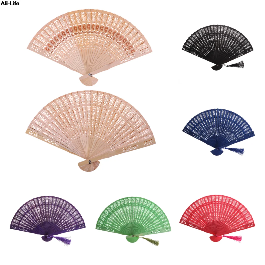 1pc-new-Wooden-Hand-Flower-Bamboo-Pocket-Fan-Decoracion-Fiestas ...