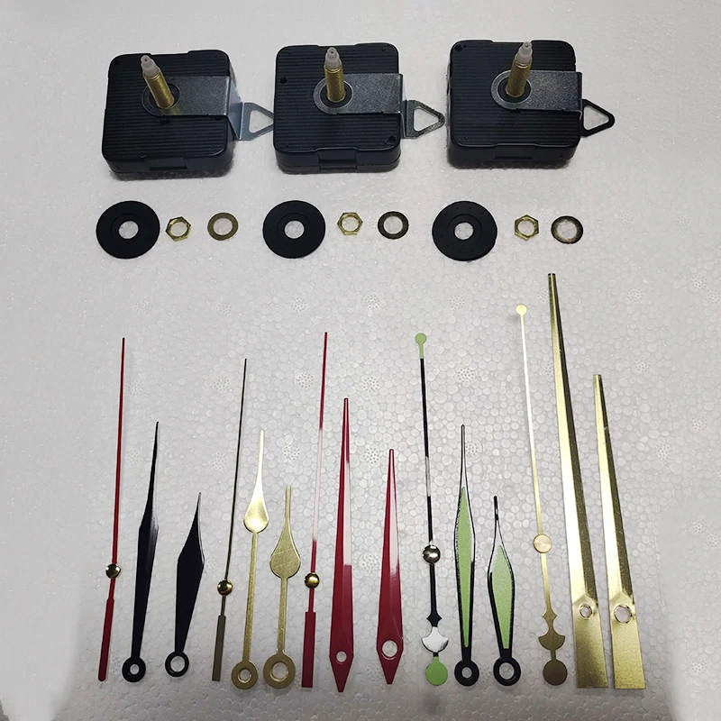 3sets-Mute-Clock-Movements-5-Hands-3-Hooks-3Sets-of-Parts-for-Reloj-De ...