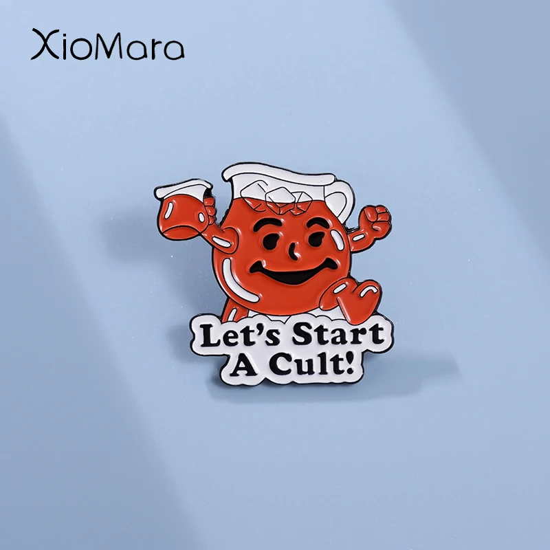 Let-s-Start-A-Cult-Brooch-Enamel-Pin-Creative-Cartoon-Metal-Brooches ...