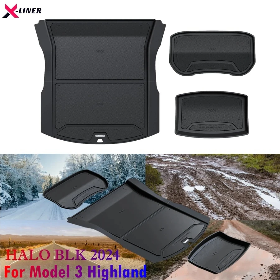 HALO-BLK-For-2024-Tesla-Model-3-Highland-All-Weather-Cargo-Liner ...