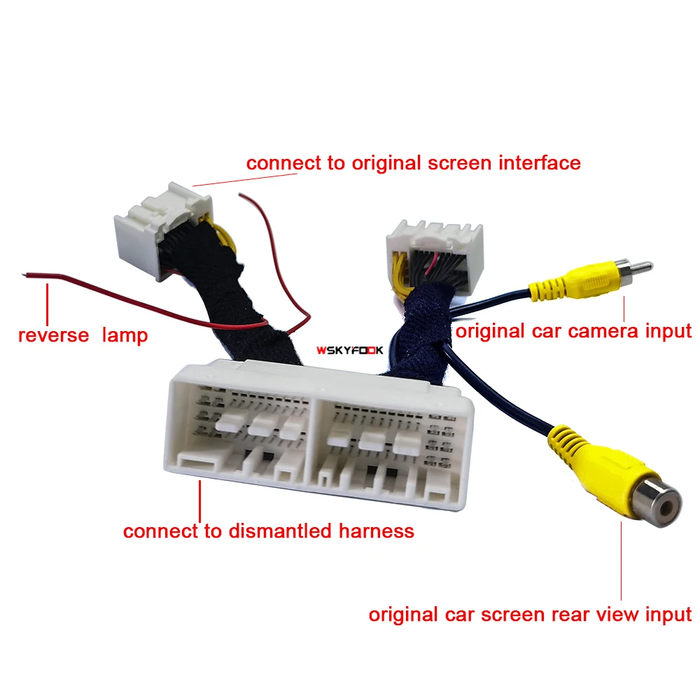 Original-Factory-Screen-Adapter-Cable-Rear-View-Camera-kit-Wire-For ...
