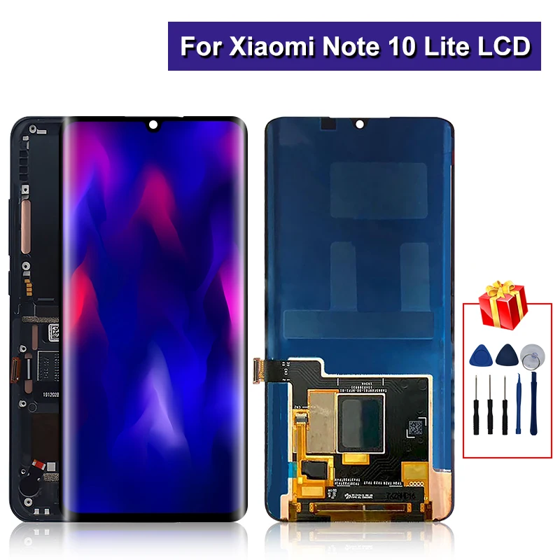 6.47" Original For Xiaomi Mi Note 10 Lite LCD Display Touch Screen Digitizer For M2002F4LG ...