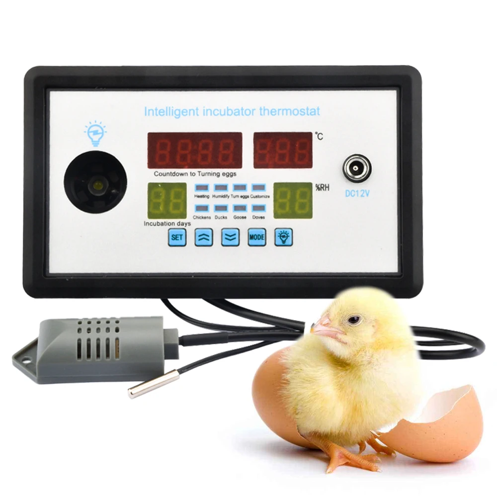 W9005 Egg Controller Incubator, Multifunction Automatic Temperature Humidity Control AC110-220V ...