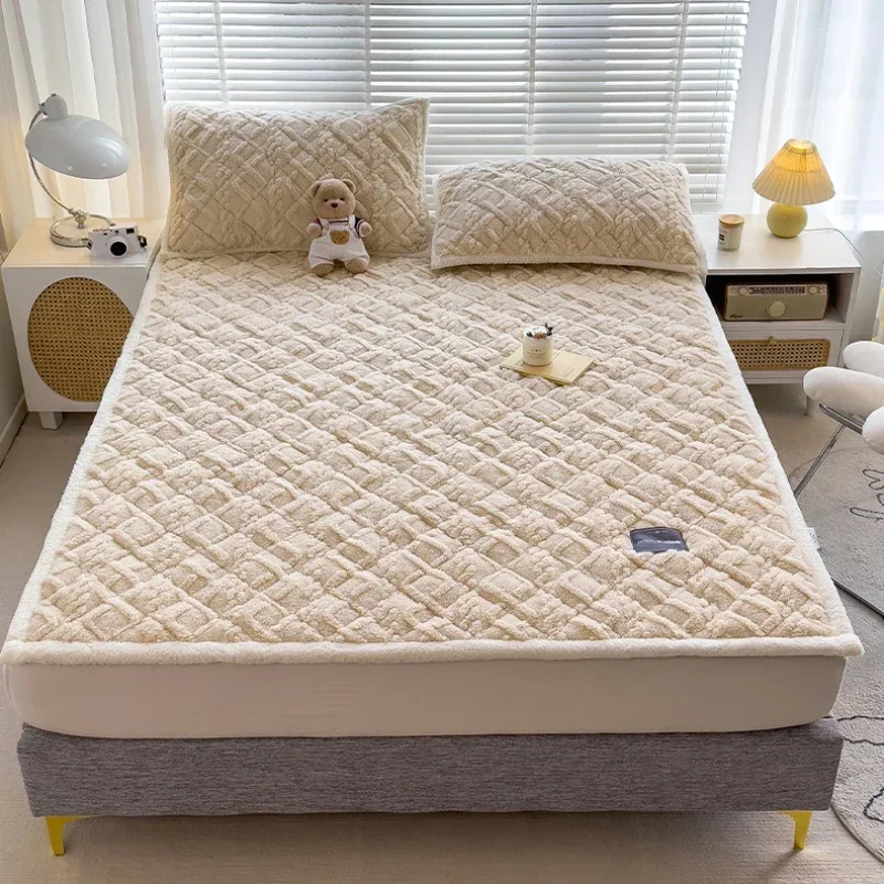 Winter-Dormitory-Mattress-Pad-Thick-Milk-Velvet-Bed-Mattresses-Warm-and ...