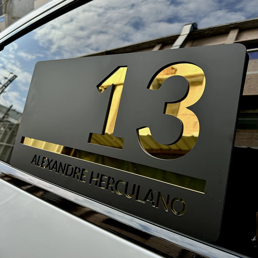 Customized Sign Outdoor House Numbers Plate Personalized House Number ...