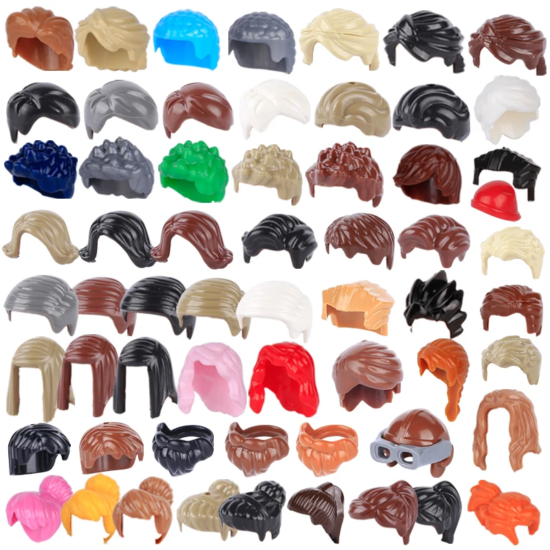 City-Figures-Hair-Series-Accessories-Building-Blocks-Head-Body-Parts ...