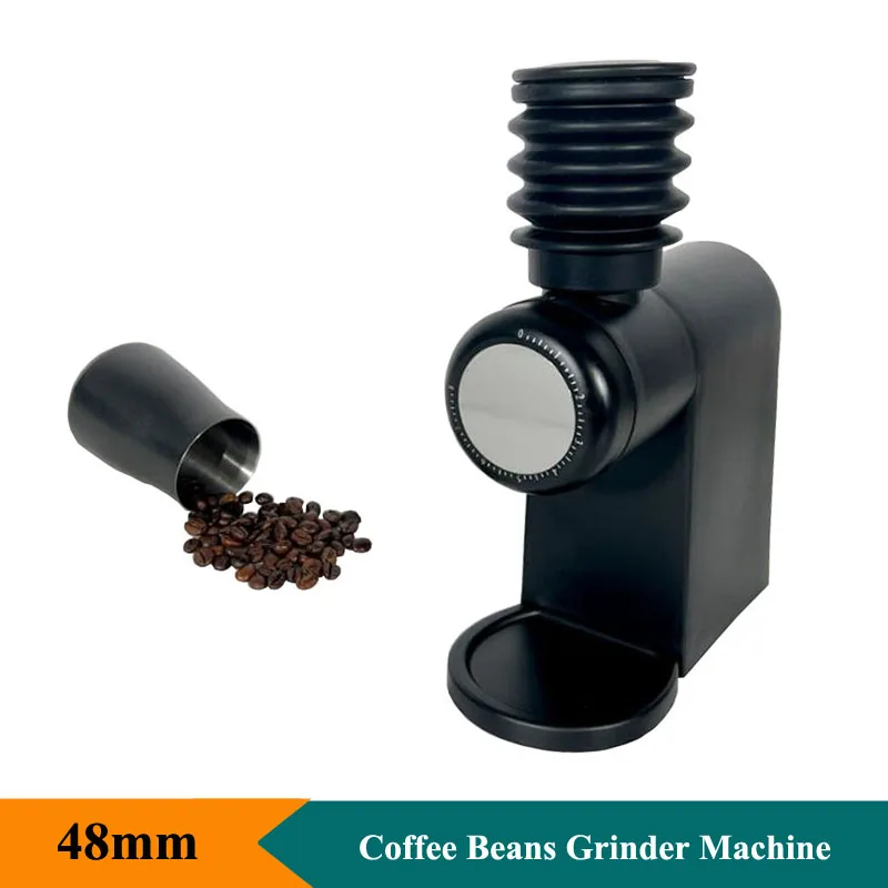 48mm-Electric-Flat-Burr-Espresso-Coffee-Grinder-Machine-80G-Air-Beating ...