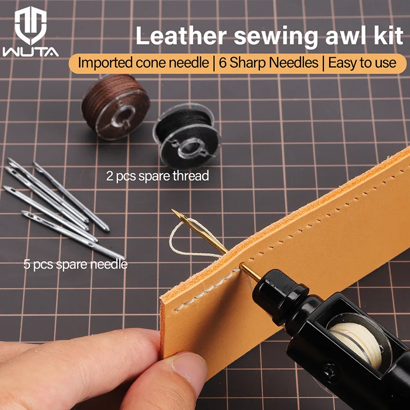 WUTA-Leather-Sewing-Machine-Stitching-Awl-Thread-Kit-Hand-Speedy ...