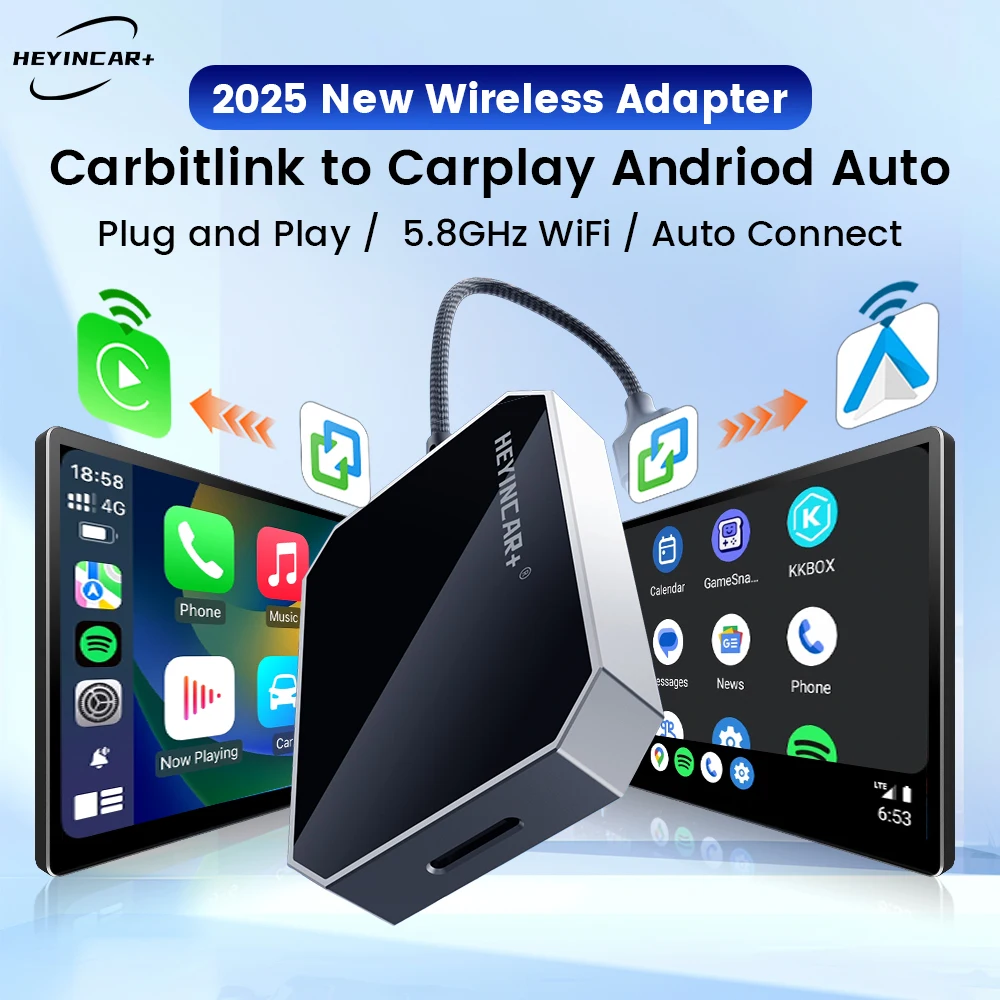 Adaptador Inalámbrico Carbitlink 2026 HEYINCAR para Jetour X70 X90 X95 ...