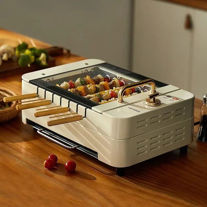 Le-Kebab-Barbecue-Machine-Smokeless-Automatic-Rotation-Indoor-Kebab ...