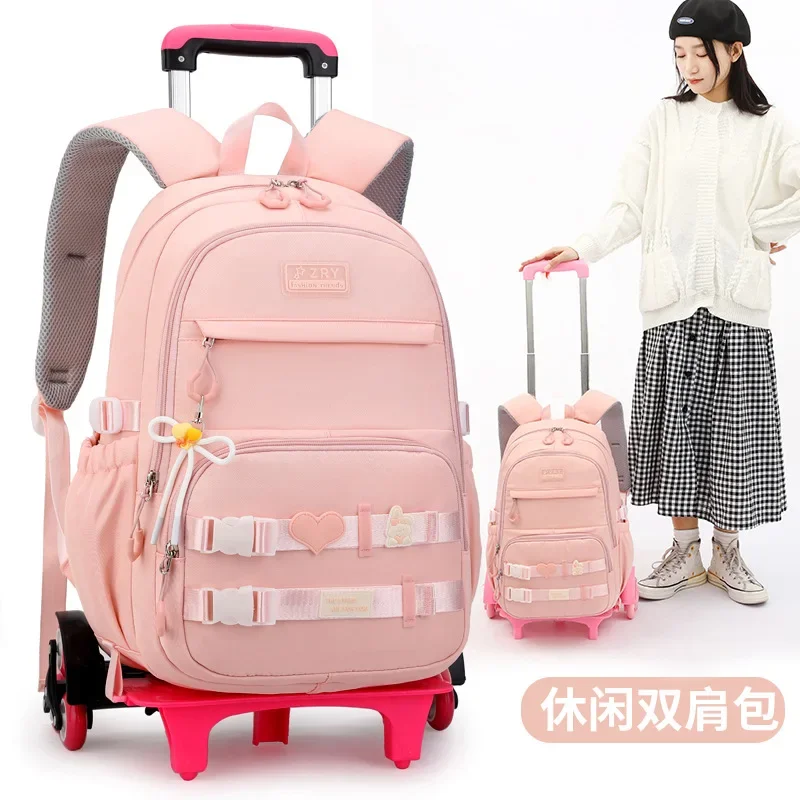 School-Rolling-Backpack-Bags-School-Wheeled-Backpack-for-Girls-Kids ...