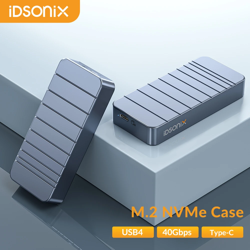 iDsonix M.2 SSD Case NVMe Enclosure to 40Gbps USB Type-C Hard Drive ...