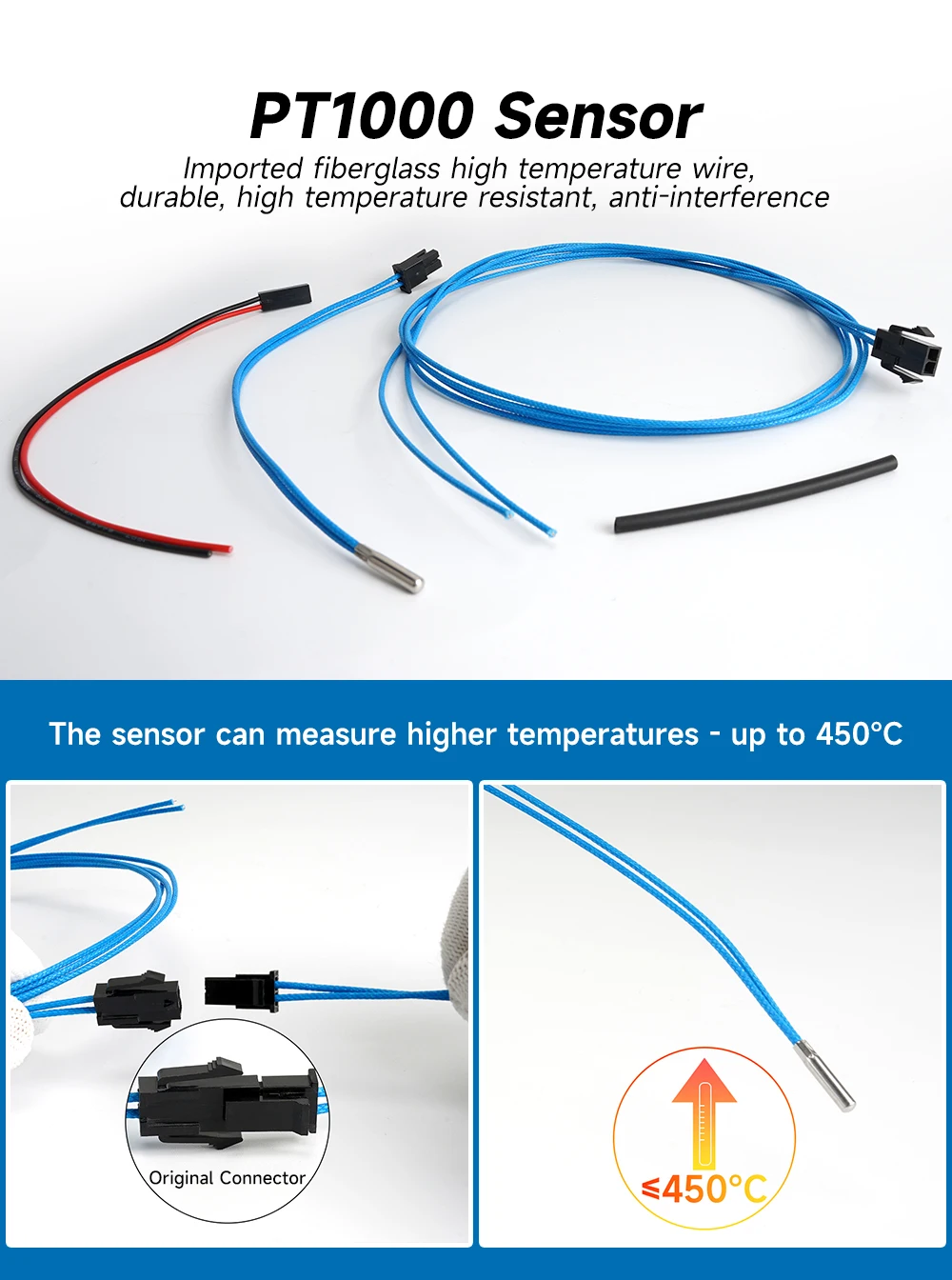 Sonde de capteur de température PT100 PT1000,3x15mm Hotend,pièces d ...