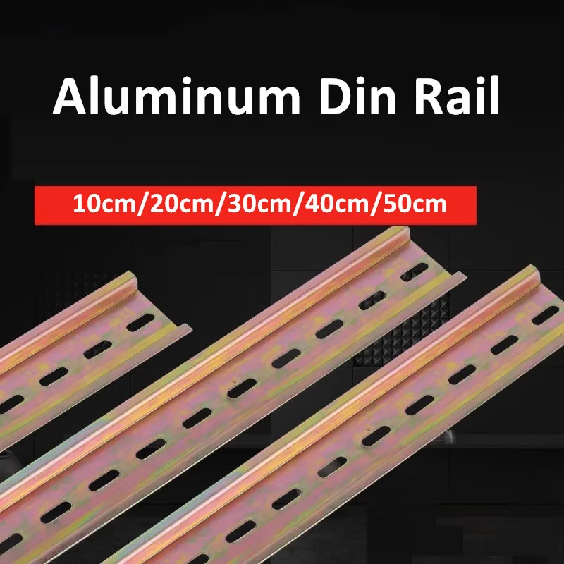 Riel-gu-a-Universal-de-aluminio-carril-ranurado-Din-de-35mm-grosor-de ...
