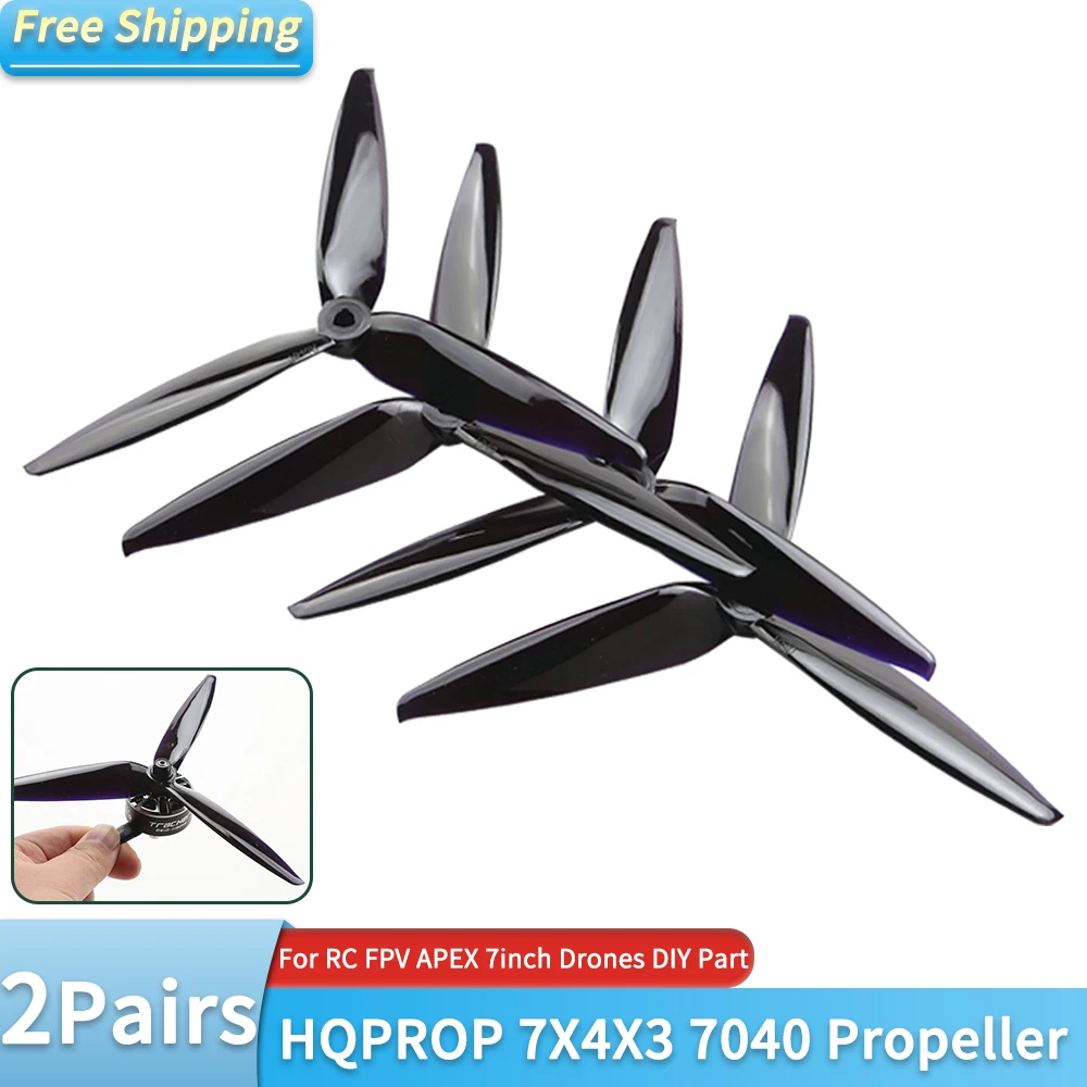 2pairs-HQprop-HQ-7X4X3-7040-Propeller-7-4-3-Blade-Prop-CW-CCW-for-RC ...