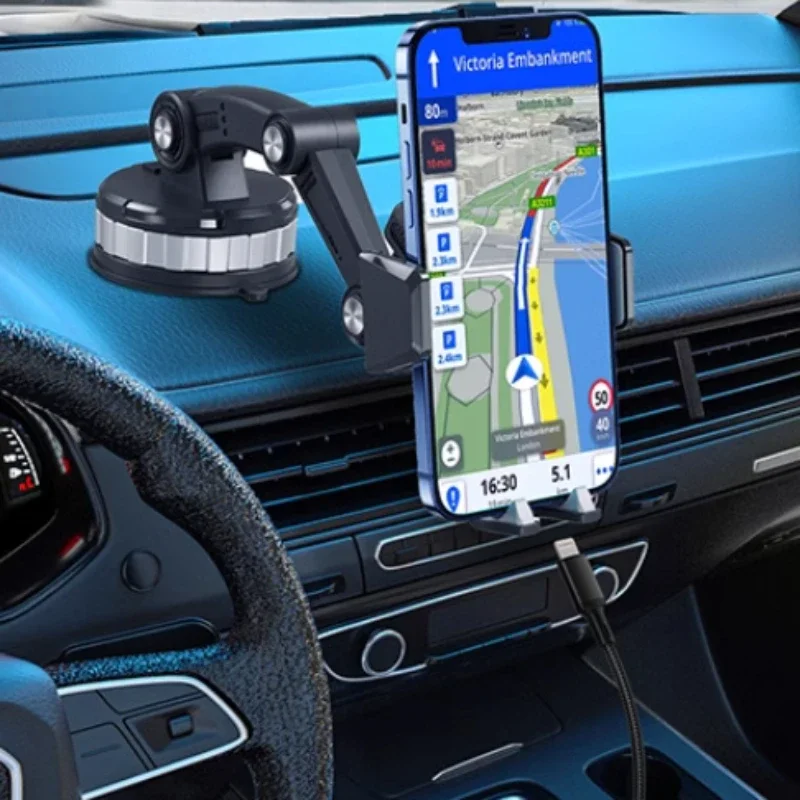 360 Rotatable Cellphone Car Phone Holder Fixed Shockproof Mobile Stand ...