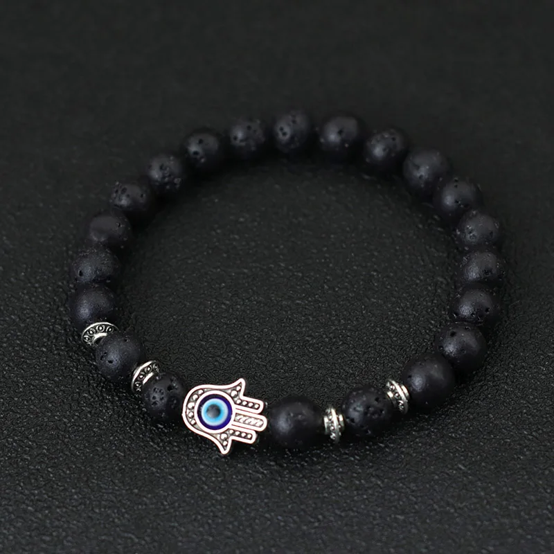 Turkey-Evil-Eyes-Bracelet-For-Men-Gothic-Fatima-Hand-Braclet-8mm ...