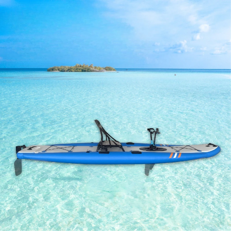 Recreational-Fishing-Pedal-Boat-Inflatable-Paddle-Board-Pedal-Double-Float-Paddle-Board-Sports ...