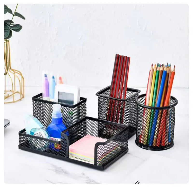 Office Stationery Storage Shelf Pencil Ballpoint Pen Holder Desk ...