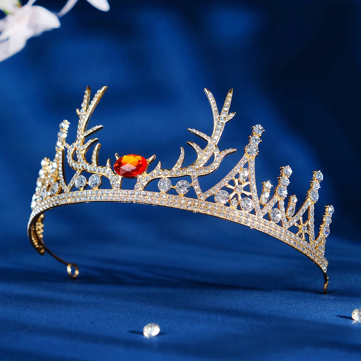 Christmas-Antler-Crown-Rhinestone-Tiaras-and-Crowns-for-Women-Hair ...