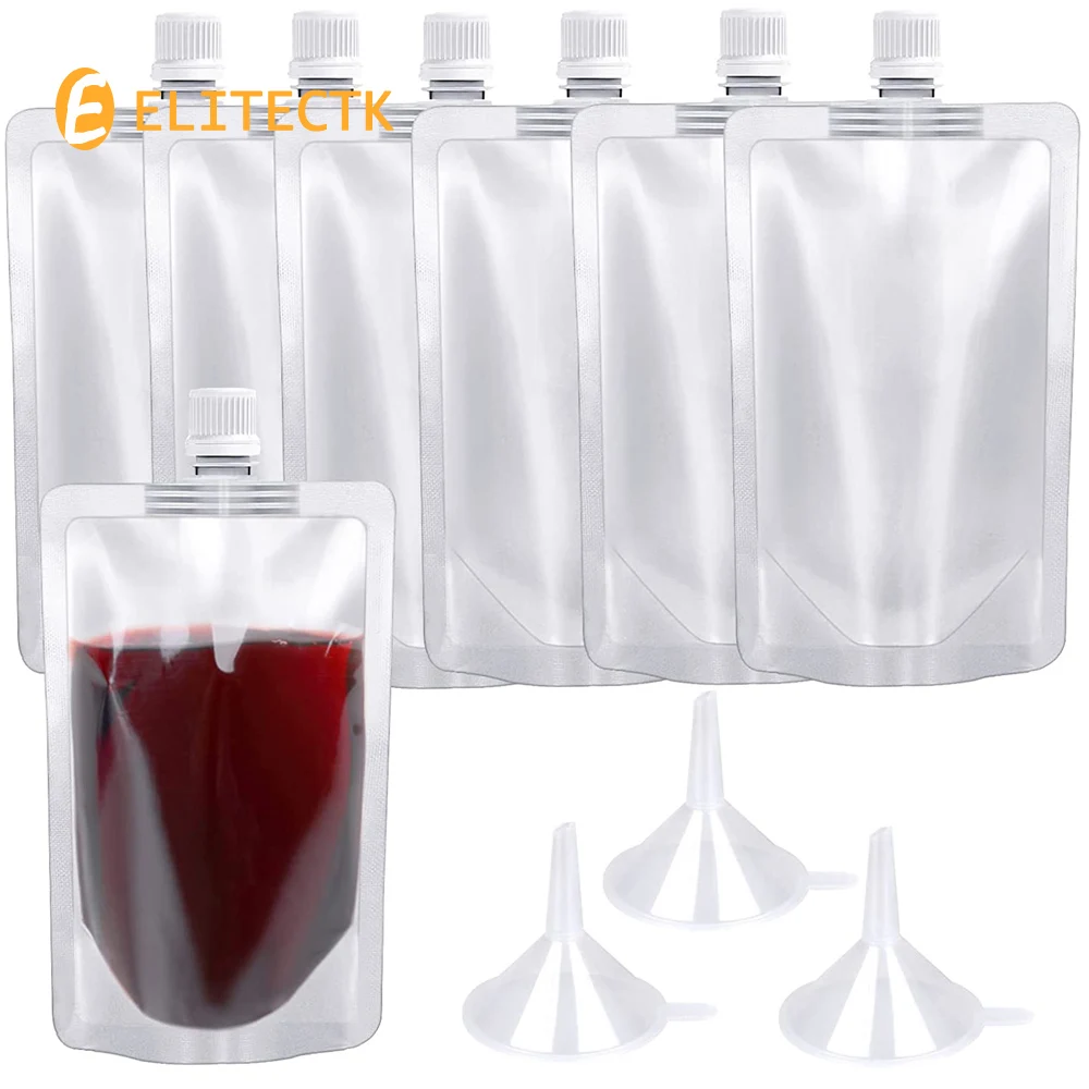 50pcs Drinking Pouches Suction Nozzle Bag Milk Tea Beverage Juice Bag ...