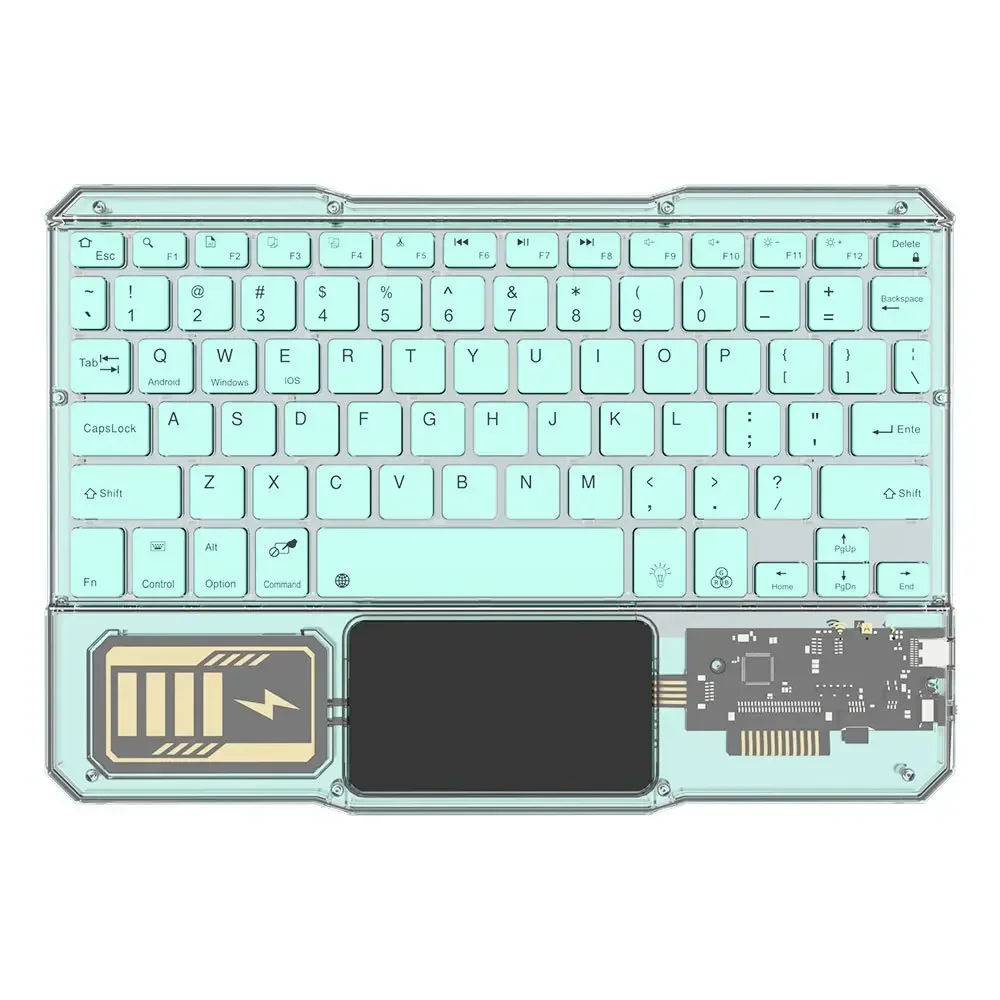 Transparent-Bluetooth-Keyboard-Rechargeable-Wireless-Keyboard-with ...