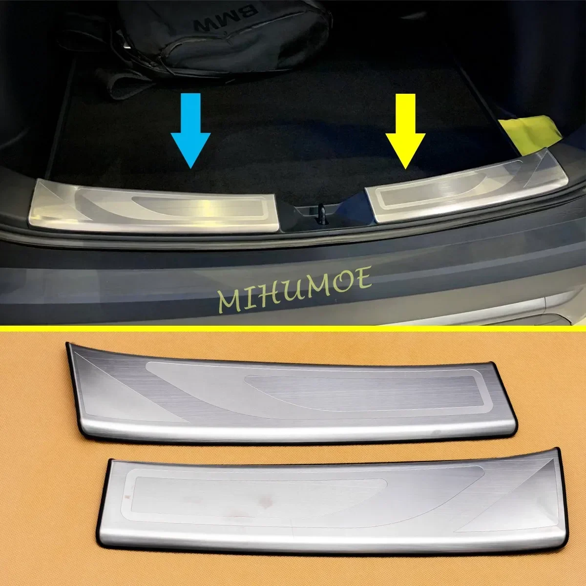 Stainless Steel Rear Bumper Trunk Sill Scuff Guard Protector Cover For ...