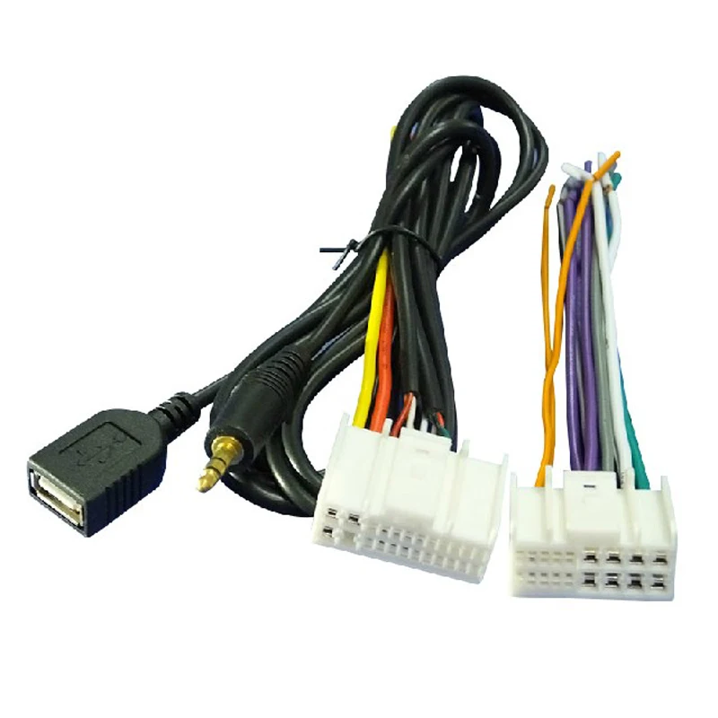 Car-OEM-CD-DVD-Harness-AUX-USB-Cable-Adapter-For-Kia-K2-K5-Sportage-for ...