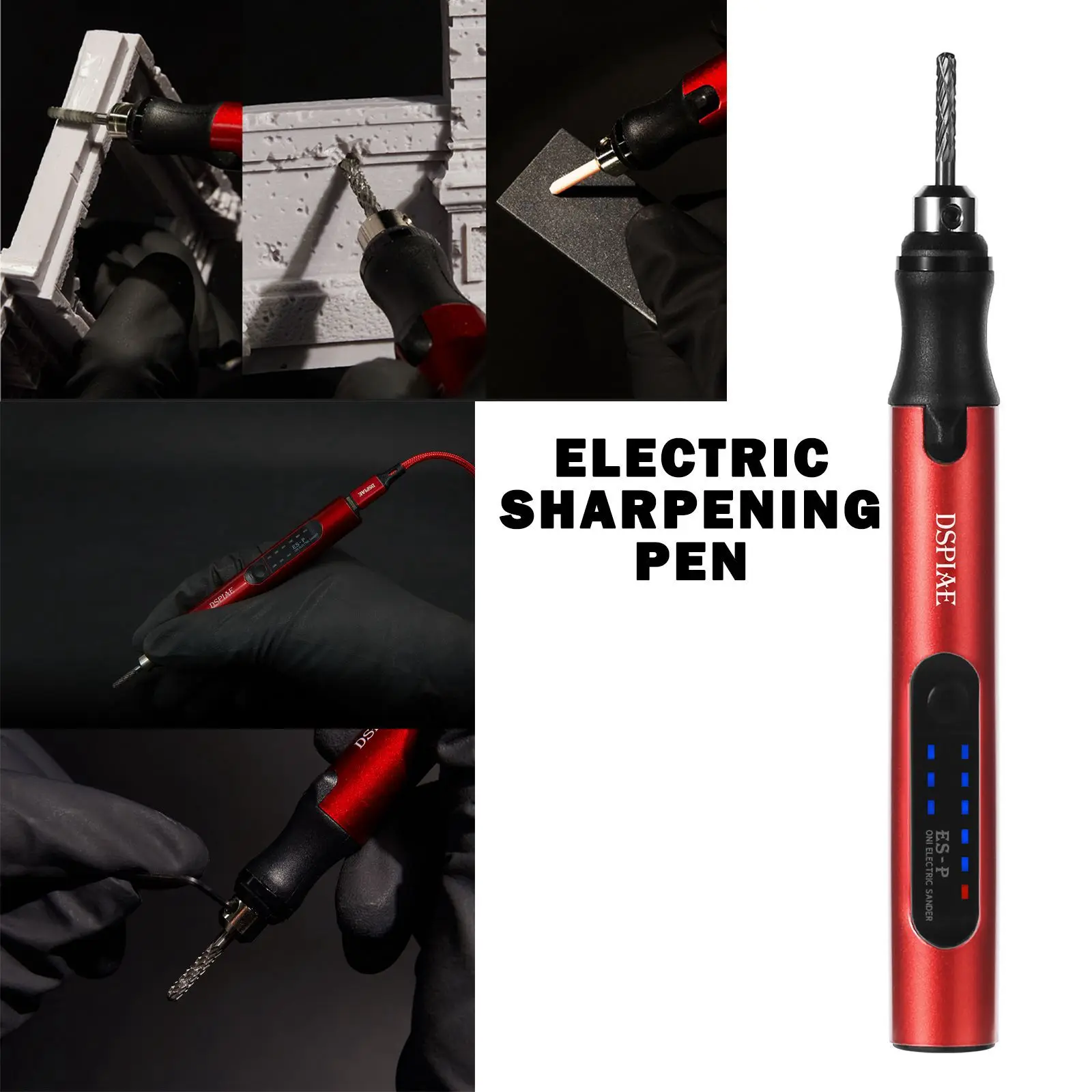 DSPIAE-ES-P-Portable-Electric-Sander-Sharpening-Pen-Red-Black-Pen-Type ...