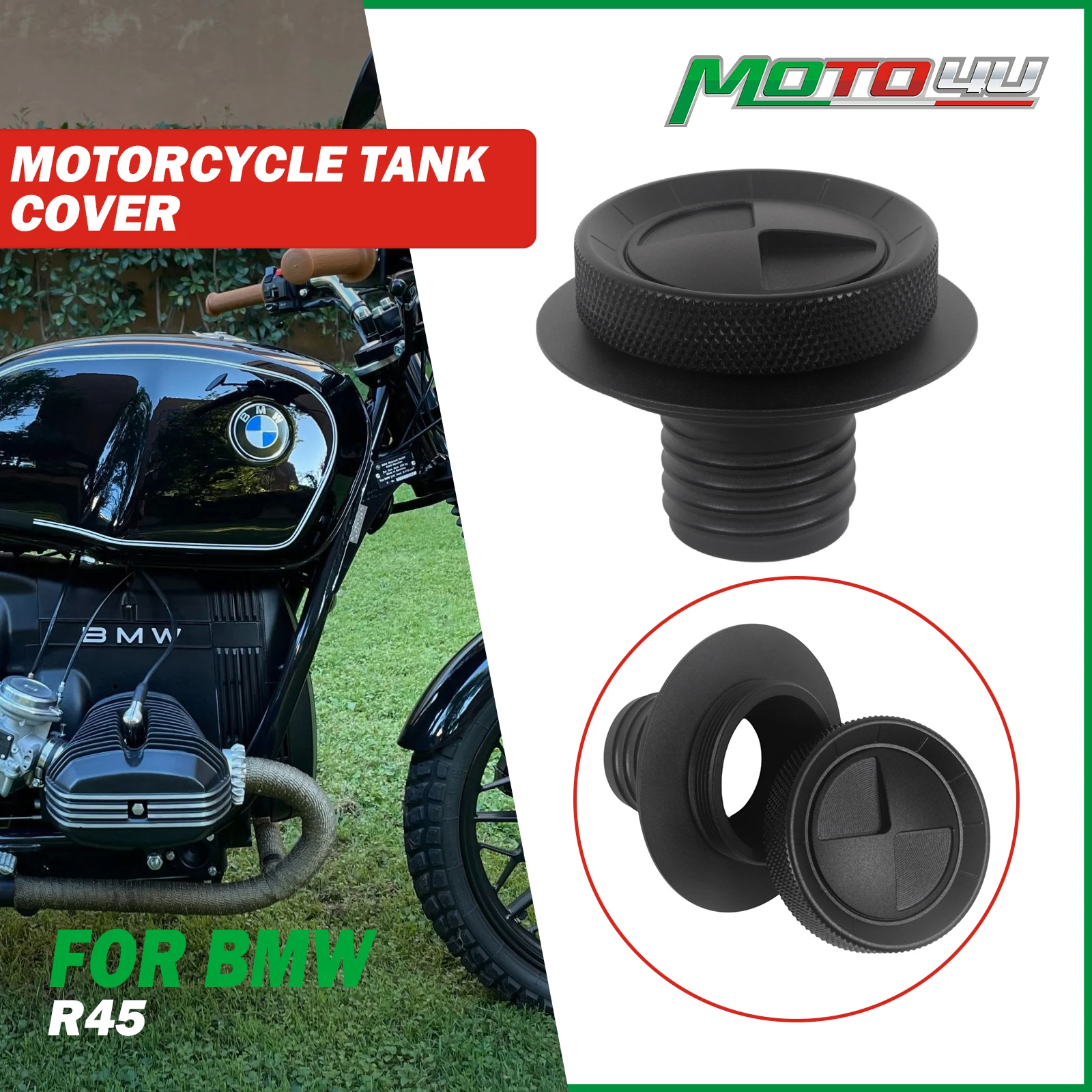 For BMW R Series R45 R75 R80 R85 R90 R100 Motorcycle Fuel Gas Tank Cap ...