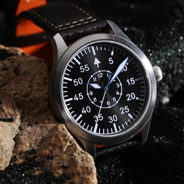 Escapement Time Watch Pilot | Escapement Time Wristwatch | Black Pilots ...