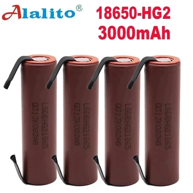 Original high capacity HG2 18650 battery 3000mah for HG2 high discharge ...