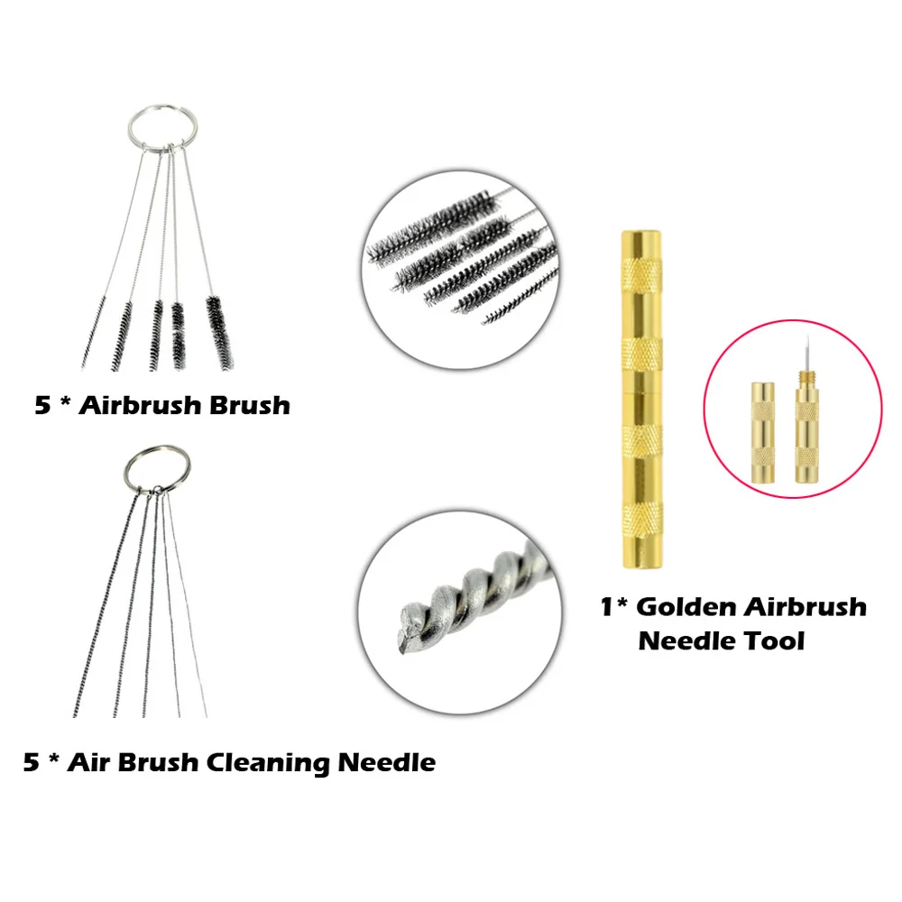 Nasedal Gravitációs Kettős Akció Mini 9Cc Airbrush Arany Festék Köröm ...