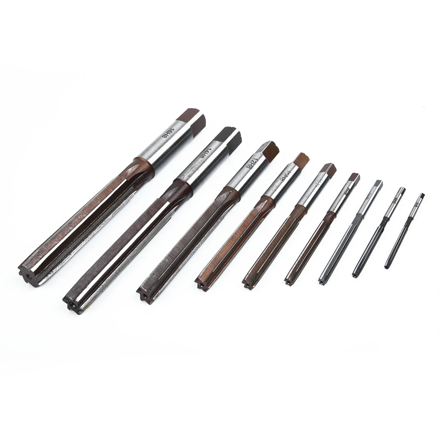 9Pcs/Set Hand Reamers Shank Chucking Reamer Smooth HSS Engineering ...
