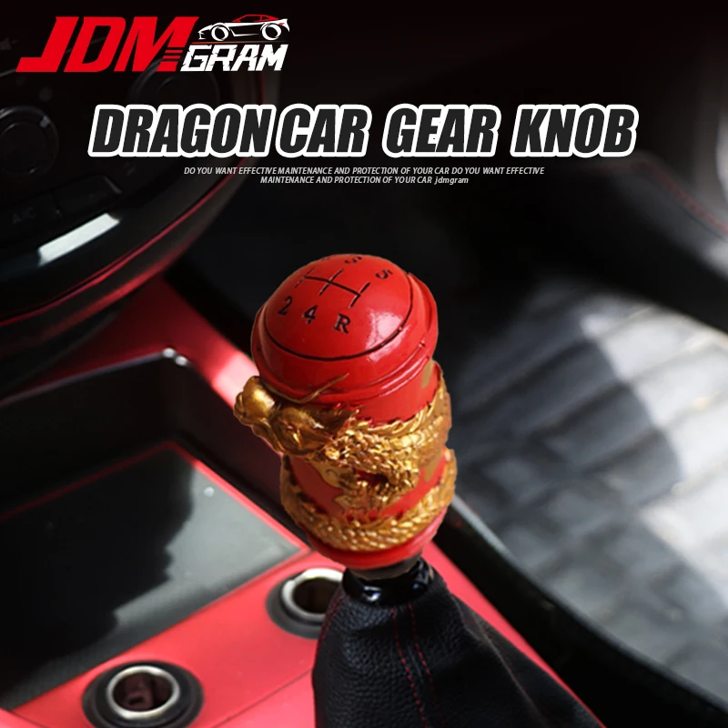 Dragão botão de engrenagem do carro transmissão manual universal 5 velocidade shifter estilo ...