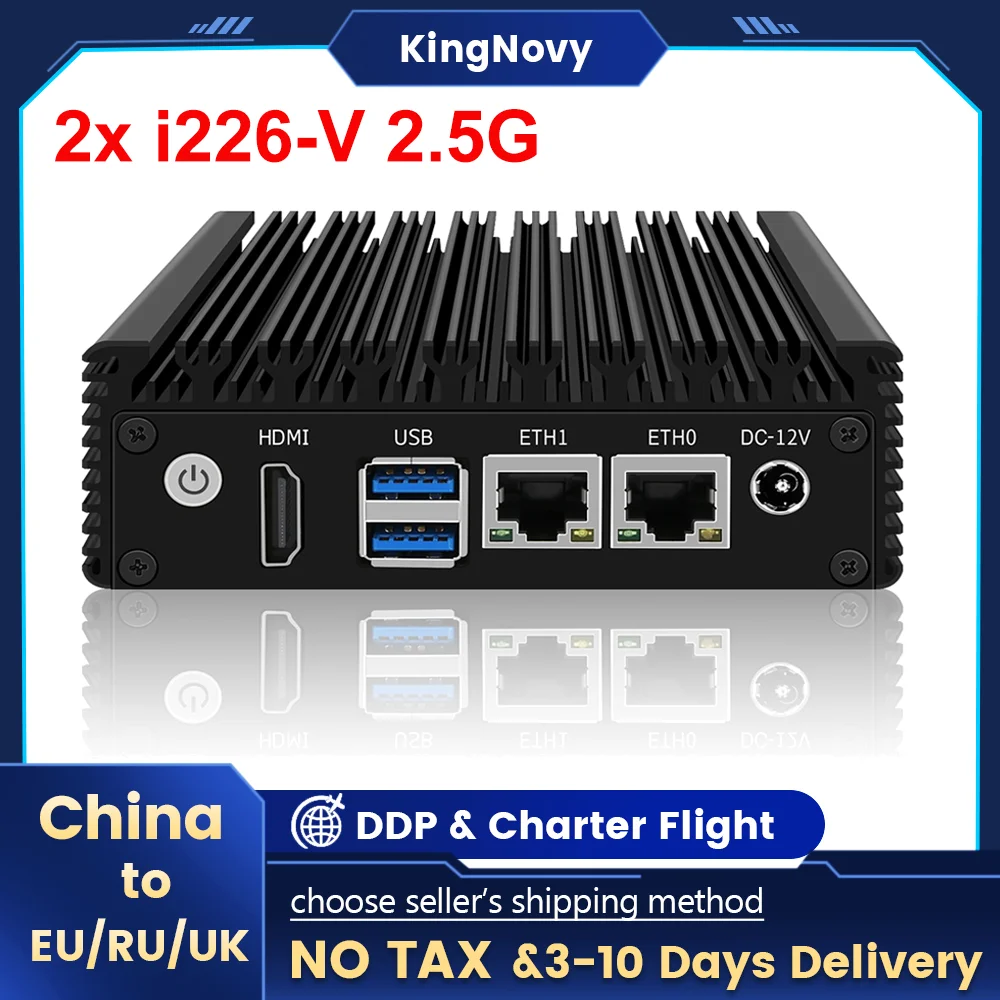 Novo X86 P2 Fanless Mini Pc J4125 N4000 Quad Core 2x I226-v 2.5g Nics ...