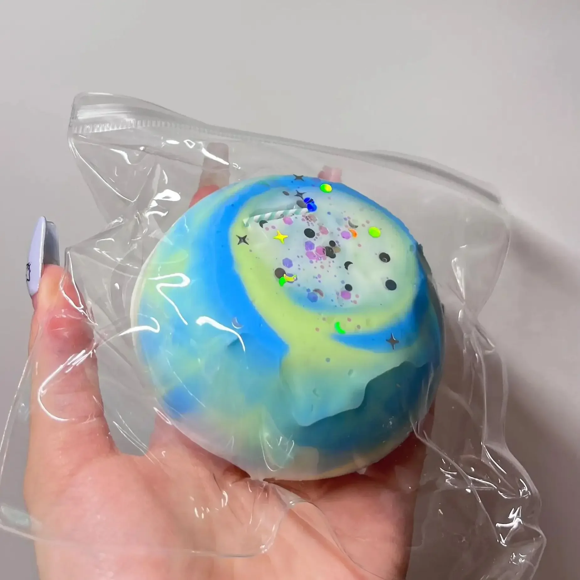 Taba-Squishy-Silicone-The-Globe-Earth-Color-Mochi-Toy-Sky-Blue-Grass ...