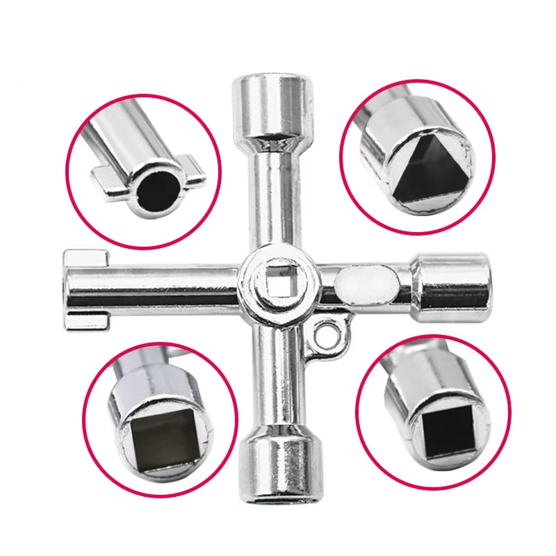 1 piece 4-way multi-functional high carbon steel key wrench, used for ...