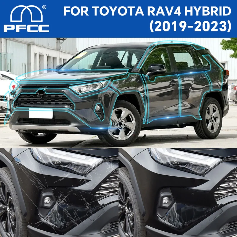 Precut-Paint-Protection-Clear-Film-for-Toyota-RAV4-Hybrid-XA50-2019 ...