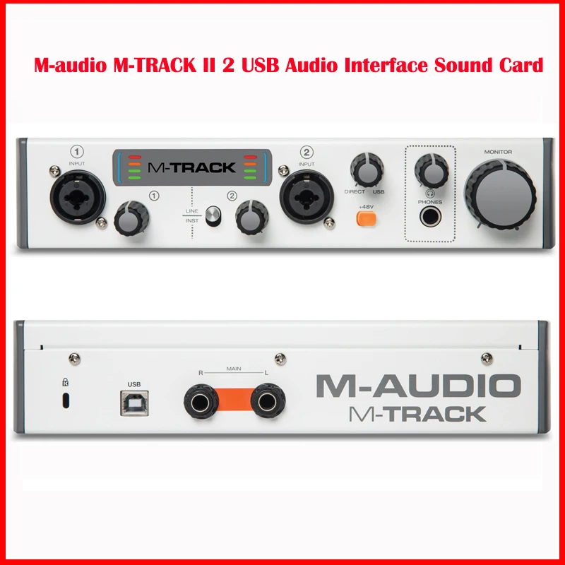 M-audio-M-TRACK-II-2-USB-Audio-Sound-Card-External-2In-2-Out ...