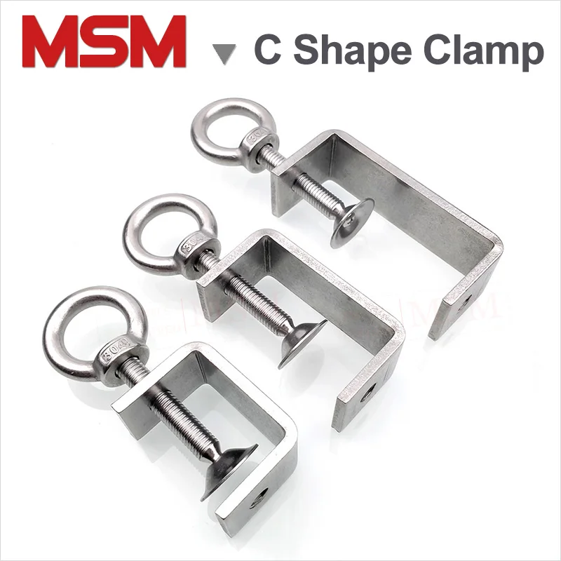 Stainless Steel C Shape Adjustable Hand Tighten Clamp With Lifting Eye ...