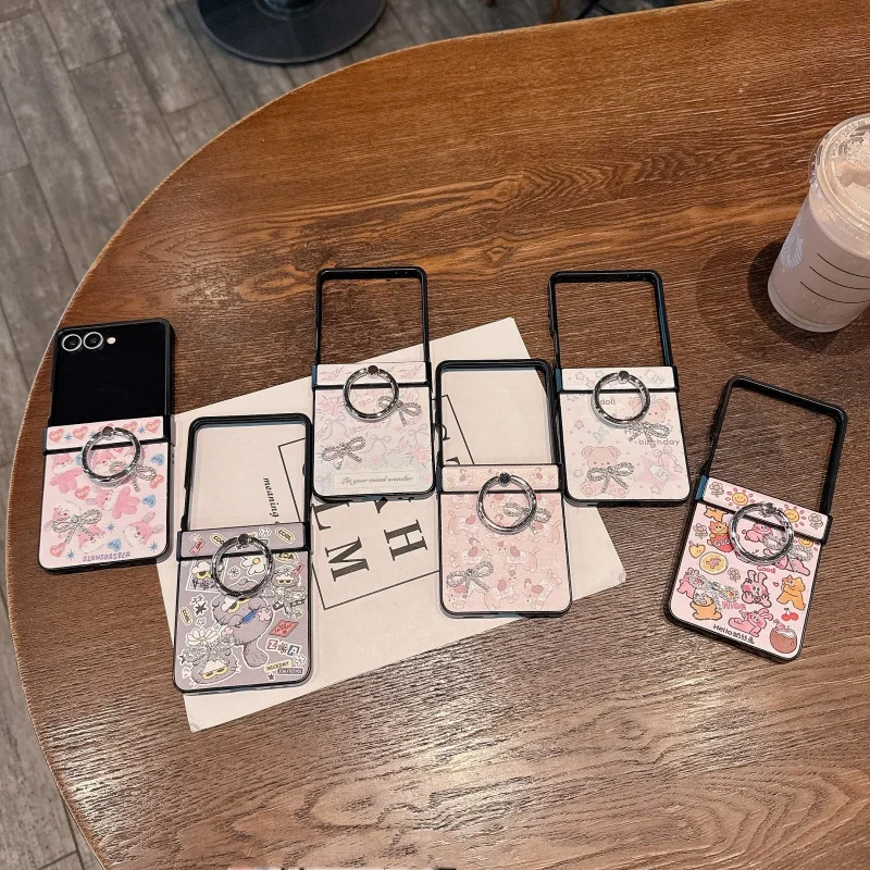 Cute Cartoon Rabbit Phone Case For Samsung Galaxy Z Flip 7 6 5 Cover ...