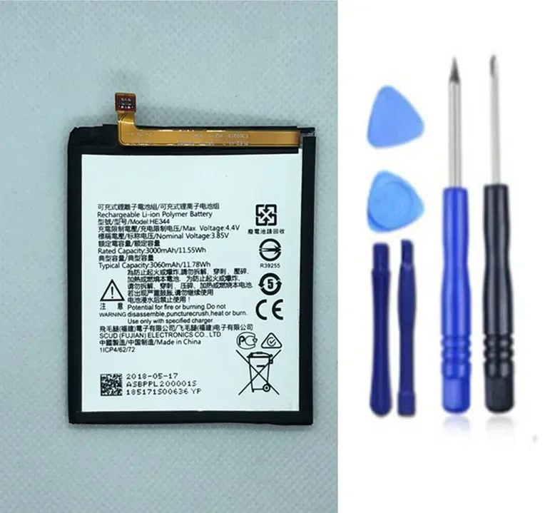 Original-HE344-3000mAh-Battery-For-Nokia-Li-ion-Polymer-Replacement ...