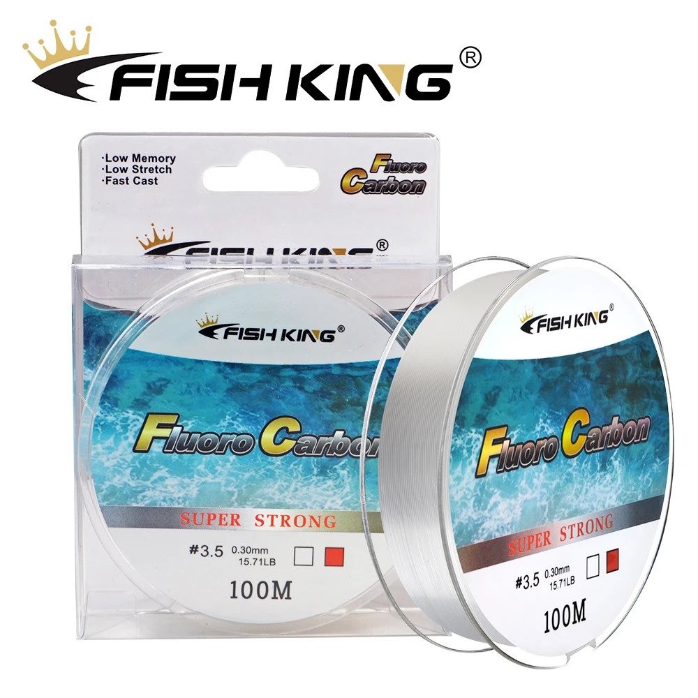FISH-KING-Fluorocarbon-Coating-Fishing-Line-100M-4-13-34-32LB ...