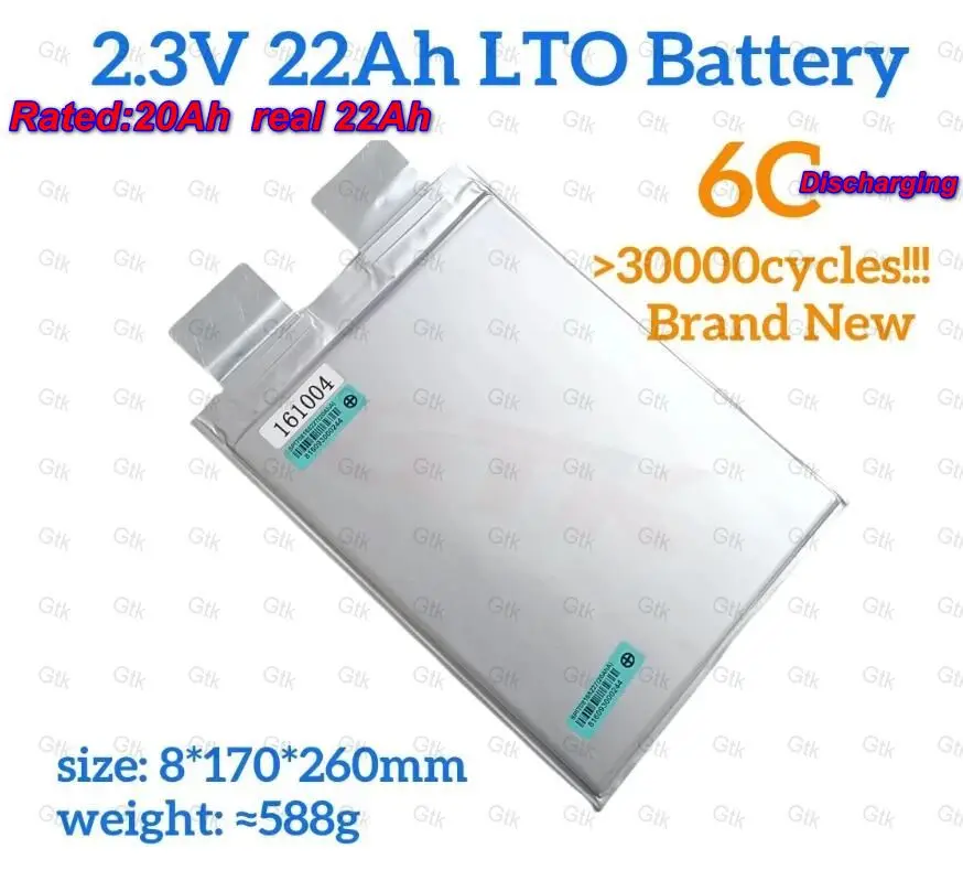Gtk 2.3V 10Ah 10A 20Ah 25Ah 40Ah 70Ah Titanate lto lithium cell Deep ...
